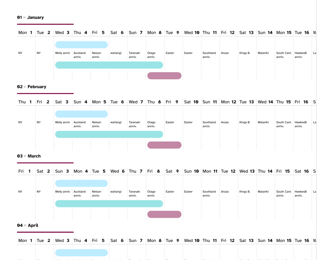 How to split a list of calendar entries by month? - Questions - Typst Forum