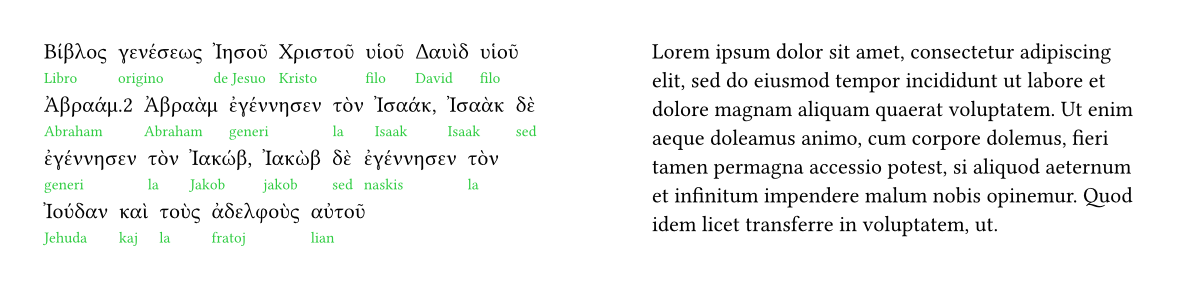 How can I create interlinear text with Typst? - Questions - Typst Forum